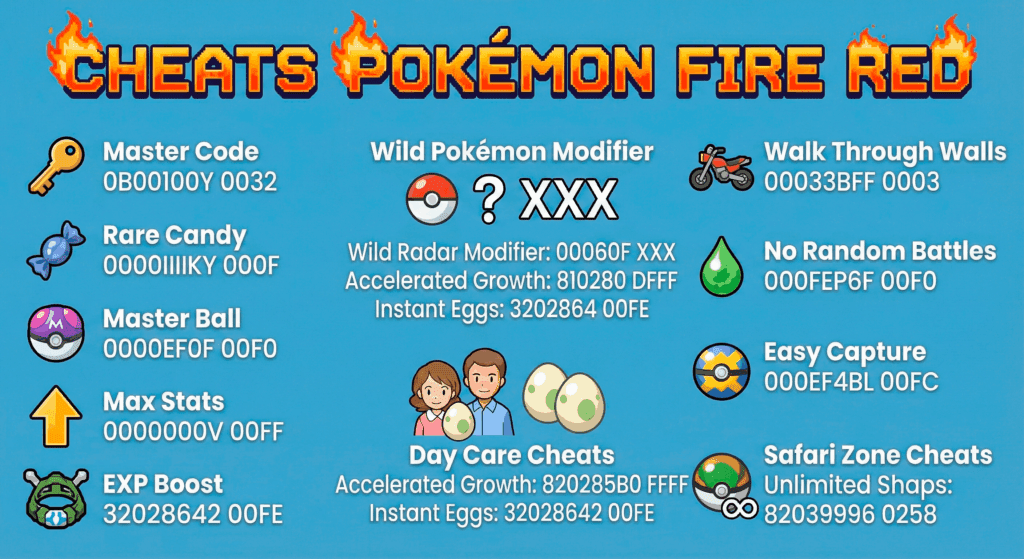 Pokémon Fire Red Cheats - Loja Pokémon Super